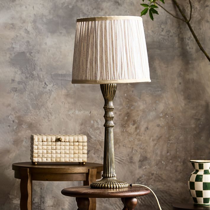 Mabel Fluted Candlestick Table Lamp | Greenrow