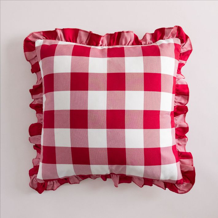 Pippa Outdoor Woven Ruffle Pillow Cover | Greenrow