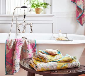 Cotton Floral Bath Towel | Greenrow