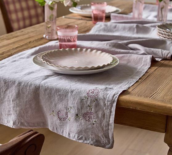 Lilly Embroidered Trim Runner | Greenrow