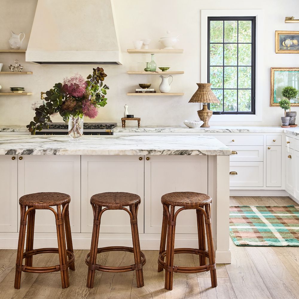 Sadie Rattan Bar + Counter Stools | Greenrow